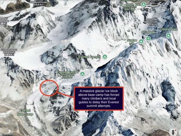 BREAKING: Massive Ice Serac Blocks Mount Everest Route, Stranding 410 ...